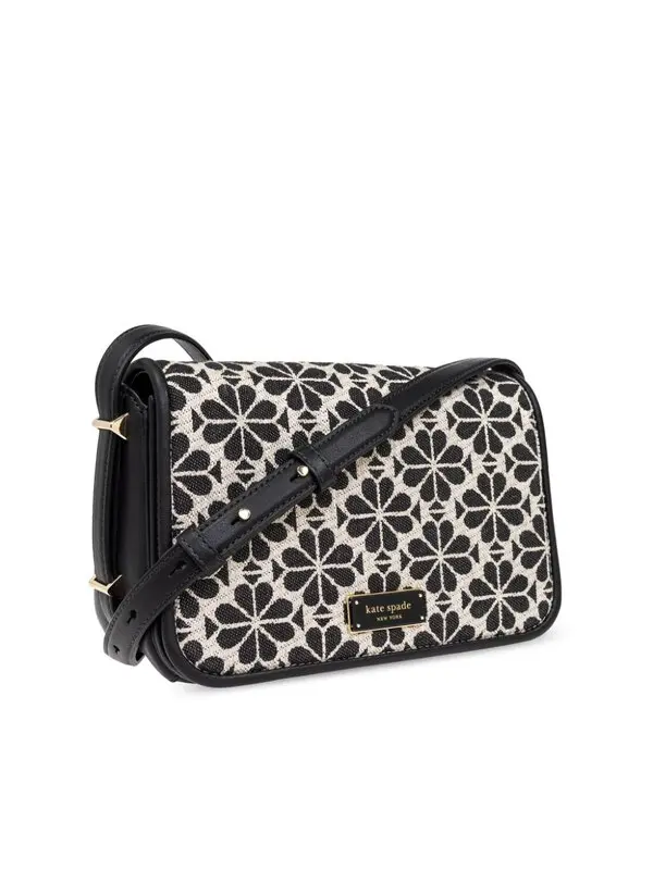 Kate Spade New York Floral-jacquard Crossbody Bag - Black