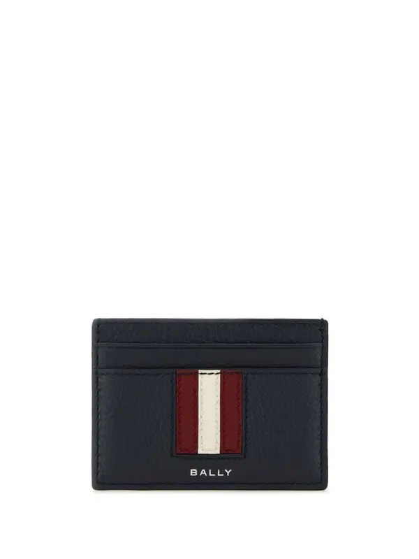 Bally Logo-print Leather Card Holder - Blue