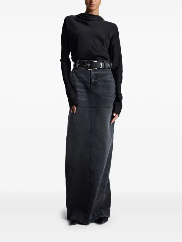 A.L.C. Hunter Cotton Denim Maxi Skirt