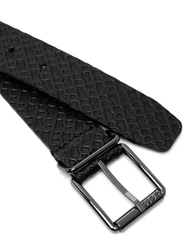 BOSS Roll B Monogram Leather Belt