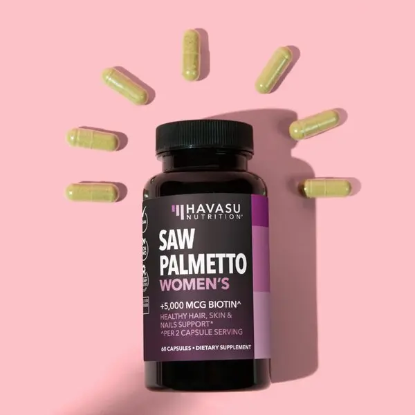 HAVASU NUTRITION Saw Palmetto + Biotin Capsules - No Color