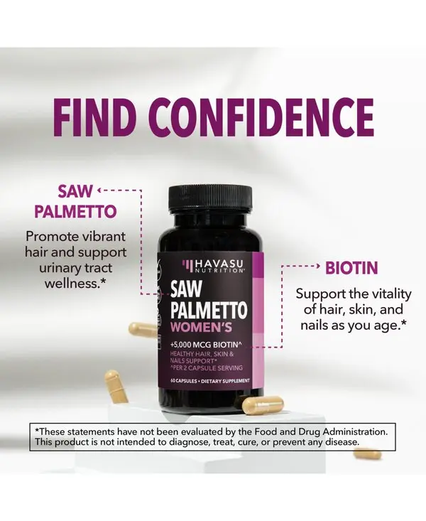 HAVASU NUTRITION Saw Palmetto + Biotin Capsules