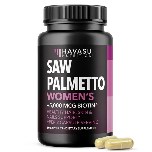 HAVASU NUTRITION Saw Palmetto + Biotin Capsules - No Color