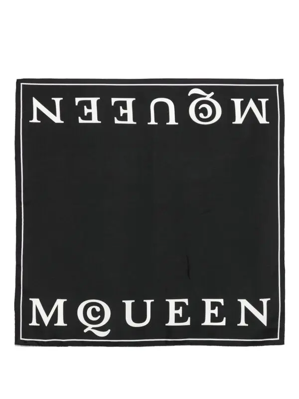 Alexander McQueen Logo-print Scarf - Black