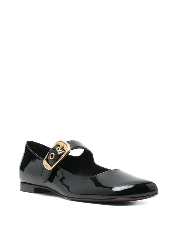 Chloé Buckled Ballet Flats - Black