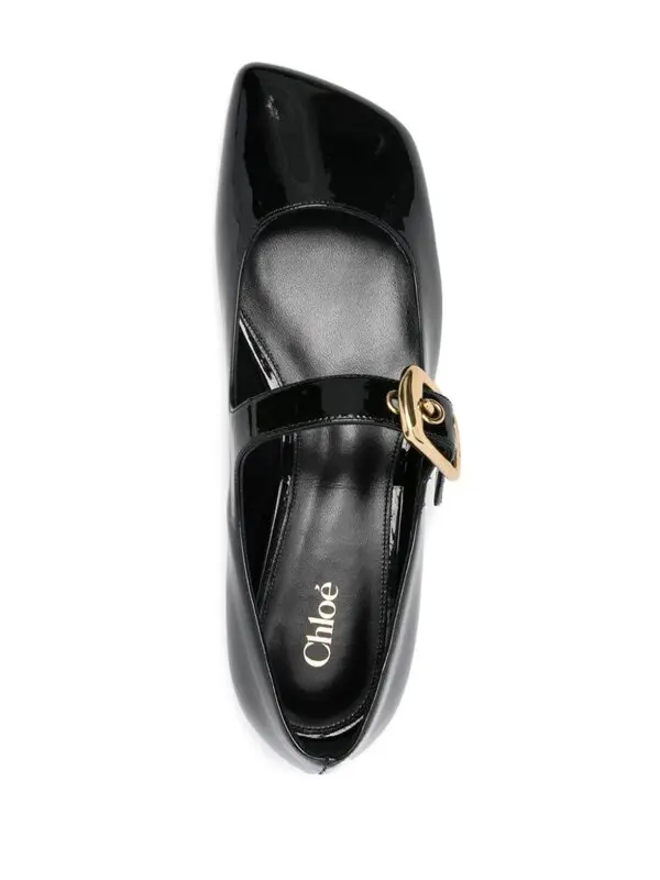 Chloé Buckled Ballet Flats - Black