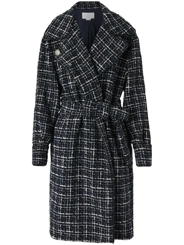 GENNY Double-breasted Tweed Coat