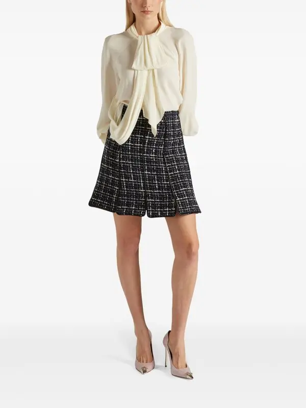 GENNY Tweed Panelled Mini Skirt