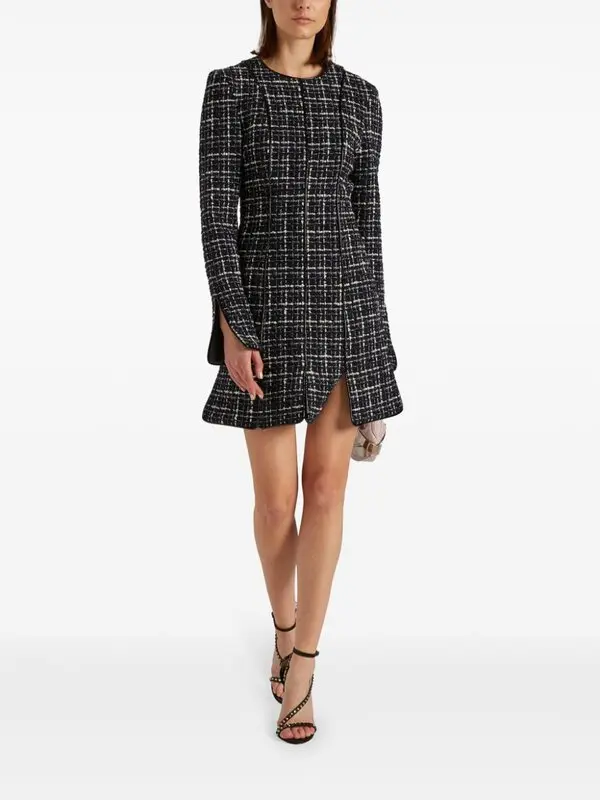 GENNY Plaid Tweed Mini Dress