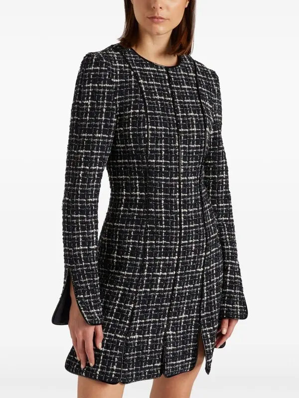GENNY Plaid Tweed Mini Dress