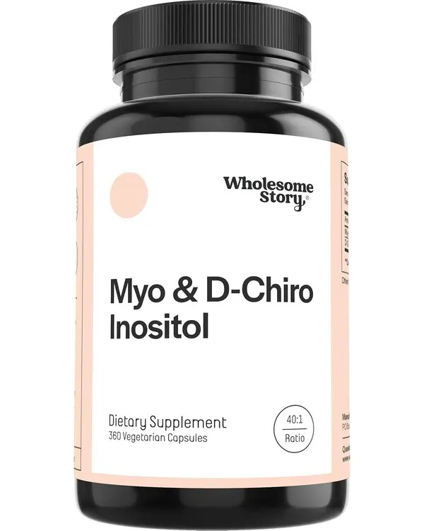 WHOLESOME STORY Myo-inositol & D-chiro Inositol Blend Capsule | 90-day Supply | Most Beneficial 40:1 Ratio | Hormonal Balance & Healthy Ovarian Functi - No Color