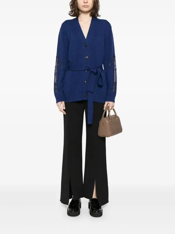 Paul Smith Bead-embroidered Belted Cardigan