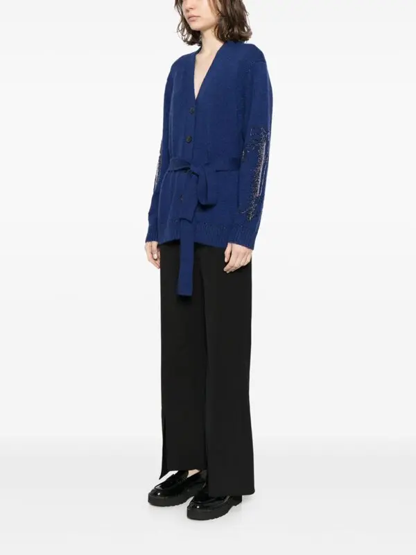 Paul Smith Bead-embroidered Belted Cardigan