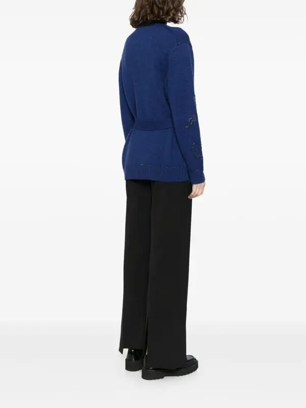 Paul Smith Bead-embroidered Belted Cardigan