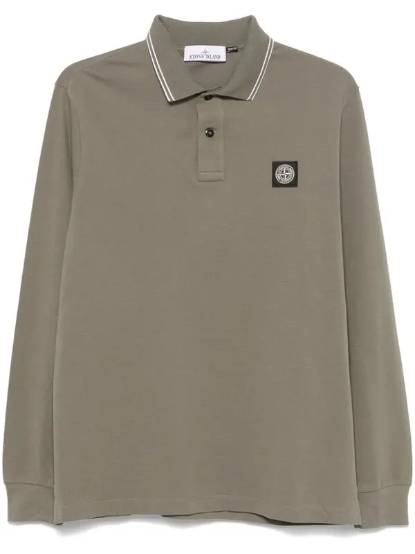 Stone Island Piqué-weave Polo Shirt
