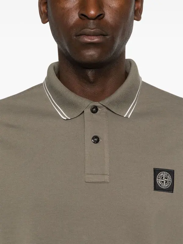 Stone Island Piqué-weave Polo Shirt