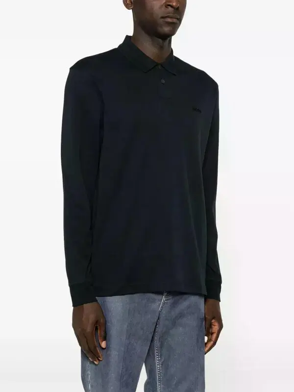 BOSS Long-sleeve Polo Shirt - Blue