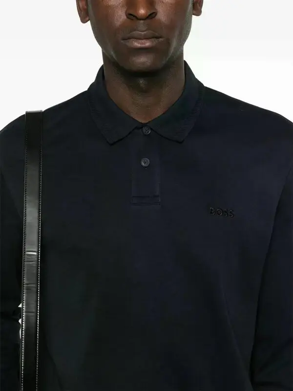 BOSS Long-sleeve Polo Shirt - Blue