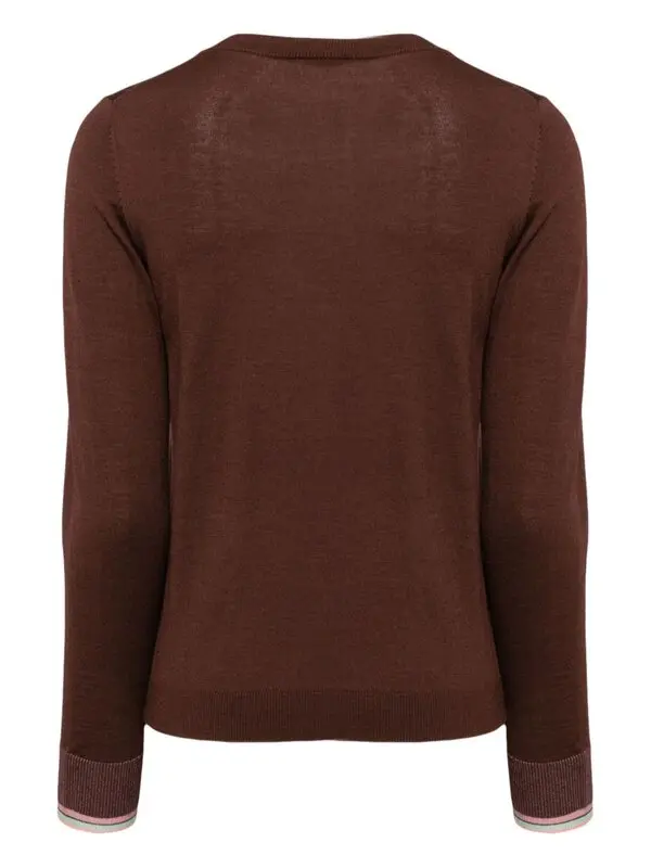 Paul Smith Ribbed Wool-blend Jumper - Brown