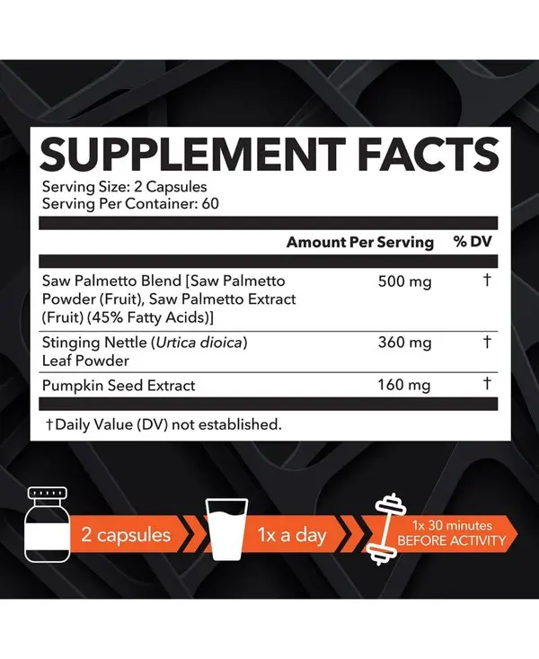 HAVASU NUTRITION Saw Palmetto + Nettle & Pumpkin Seed Capsules