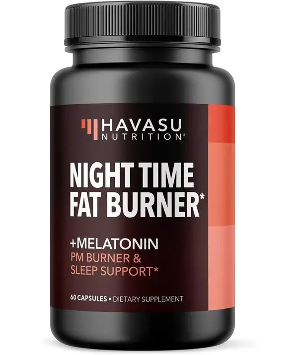 HAVASU NUTRITION Night Time Fat Burner + Melatonin Capsules - No Color