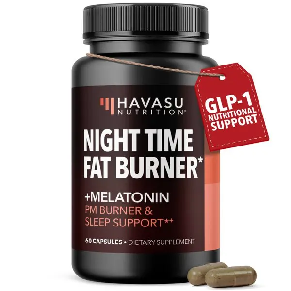HAVASU NUTRITION Night Time Fat Burner + Melatonin Capsules