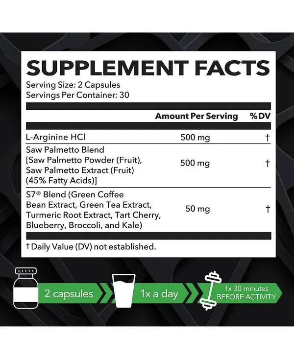 HAVASU NUTRITION L-arginine + Saw Palmetto Capsules