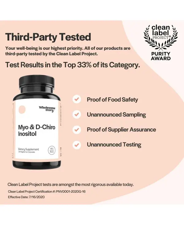 Wholesome Story Myo-inositol & D-chiro Inositol Capsules