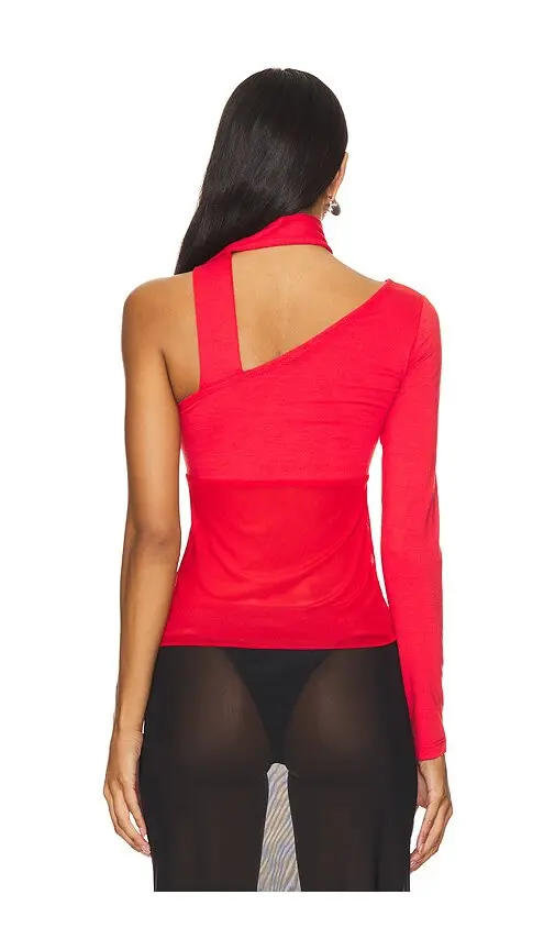 NIIHAI Asymmetric Neck Tie Top