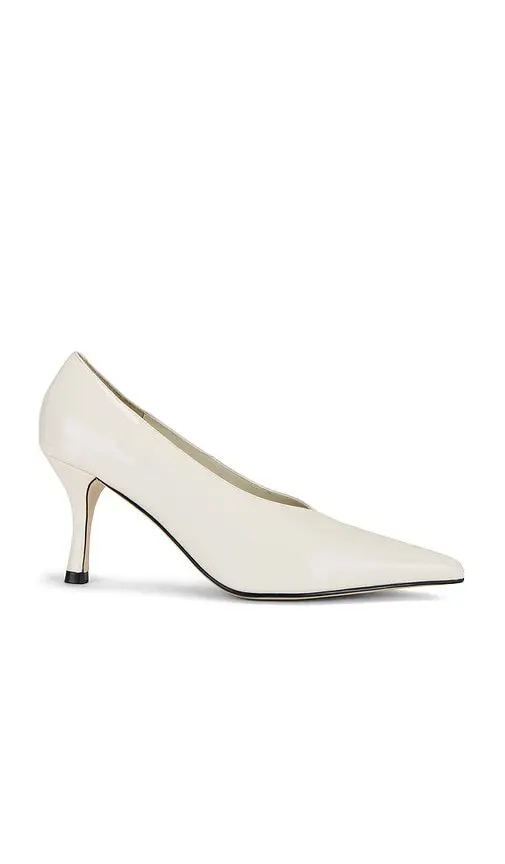 Raye Noa Patent Leather Pointed Toe High Heel Pumps - Ivory