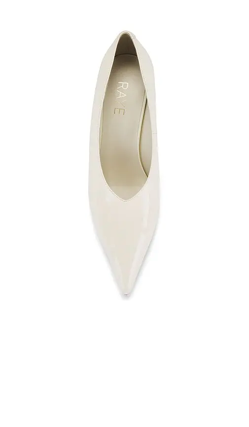 Raye Noa Patent Leather Pointed Toe High Heel Pumps - Ivory