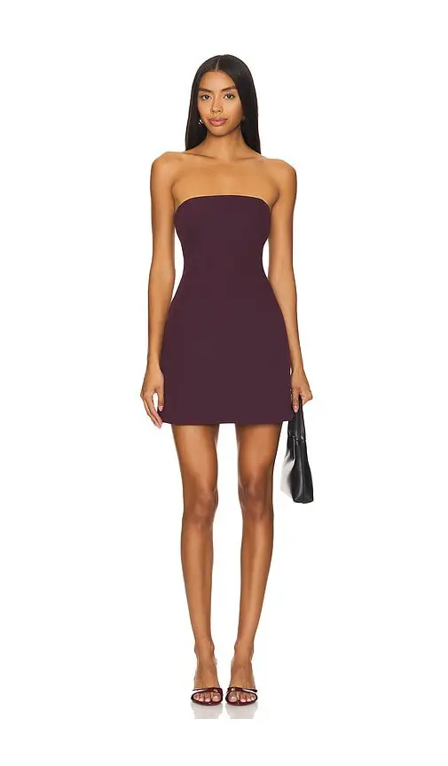 SEROYA Poppi Strapless Mini Dress - Wine