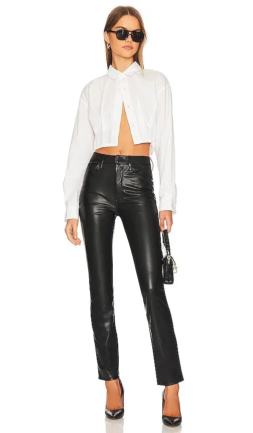 MOTHER The Dazzler Skimp Faux Leather Pants