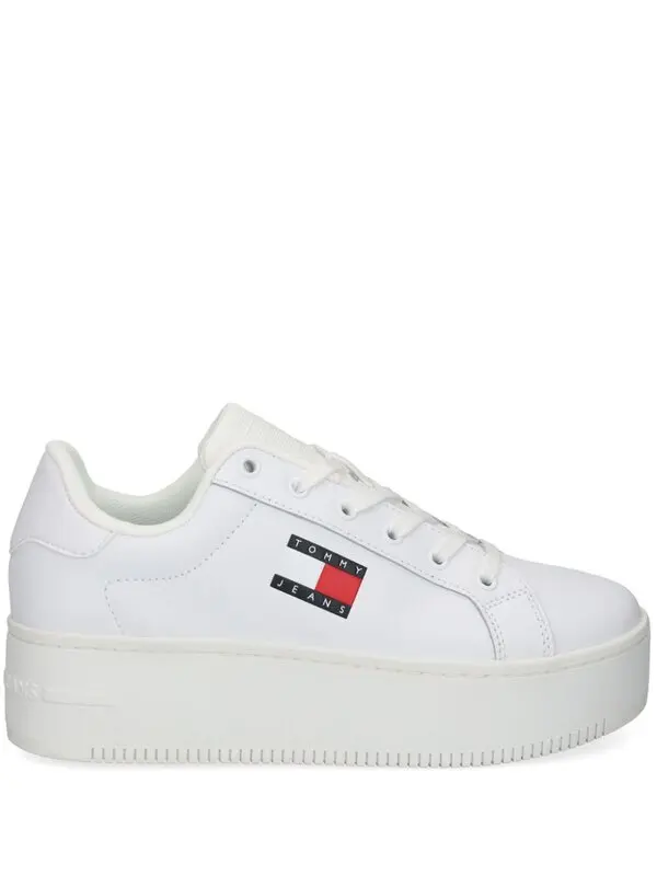 Tommy Hilfiger Leather Flatform Sneakers