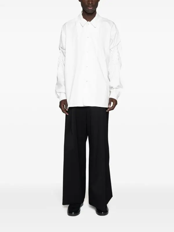YOSHIOKUBO Crash Smocked-panel Shirt