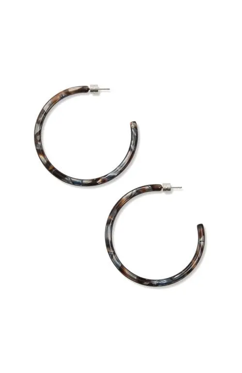 MACHETE Oversized Hoop Earrings - Blue Horn