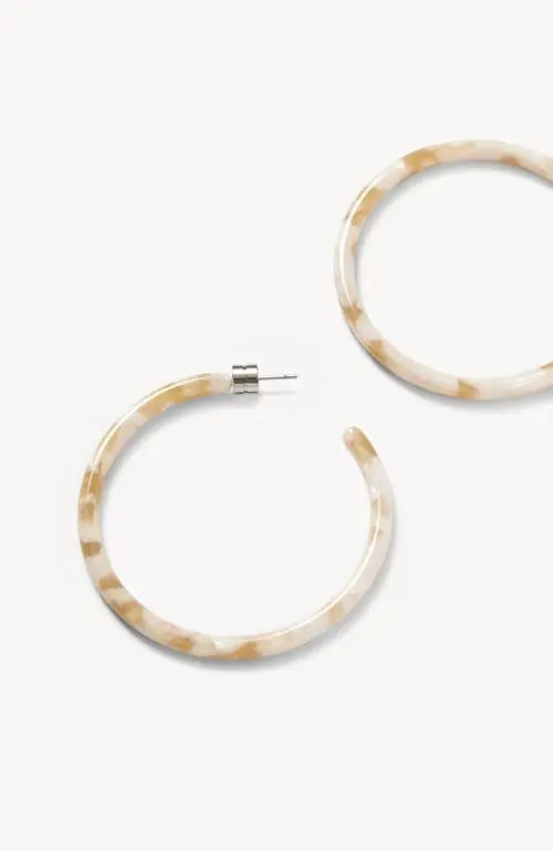 MACHETE Oversized Hoop Earrings - Taupe Shell