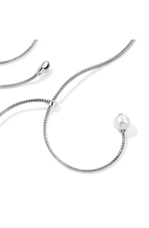 John Hardy Jh Essentials Pearl Lariat Necklace - Silver