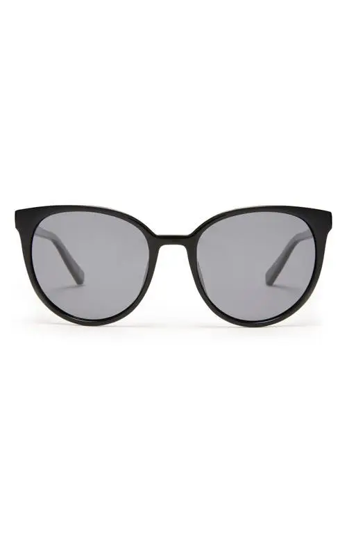 Le Specs Armada 54mm Polarized Round Sunglasses - Shiny Black