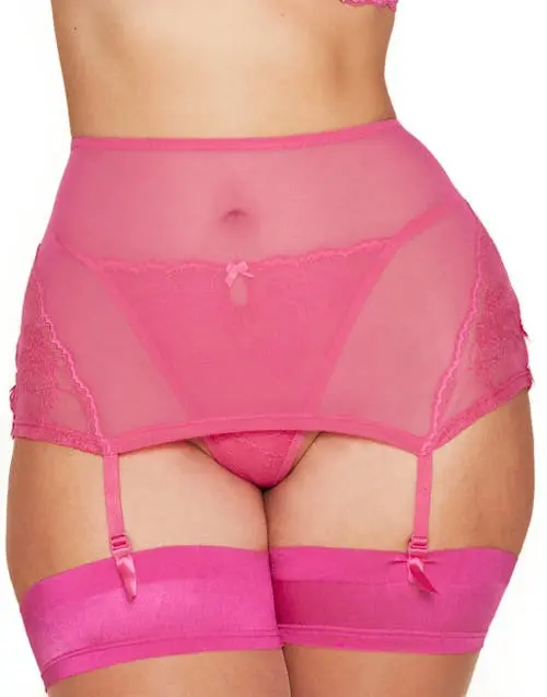 ADORE ME Margeaux Garter Belt - Dark Pink