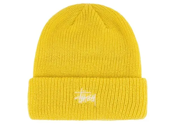StÜssy Basic Cuff Beanie - Yellow