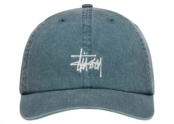 StÜssy Low Pro Basic Washed Strapback - Lagoon