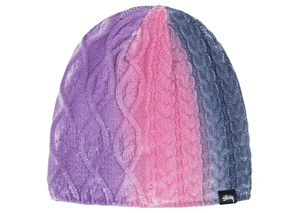 StÜssy Spray Knit Beanie - Purple