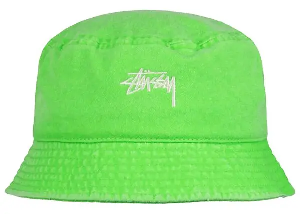 StüSsy Washed Stock Bucket Hat - Mint | Editorialist