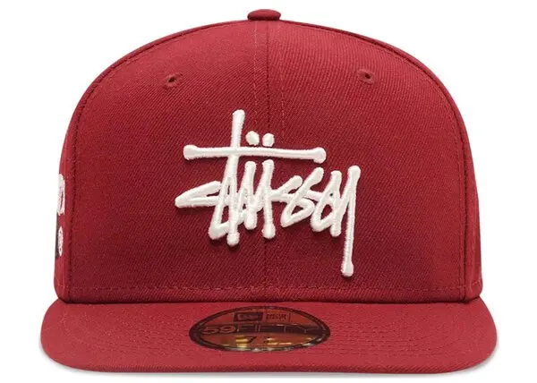 StÜssy X New Era Authentic 59fifty Cap - Cardinal