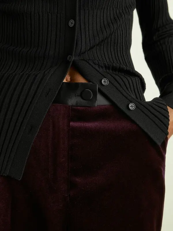 REISS Yasmin Cotton-velvet Flared Trousers