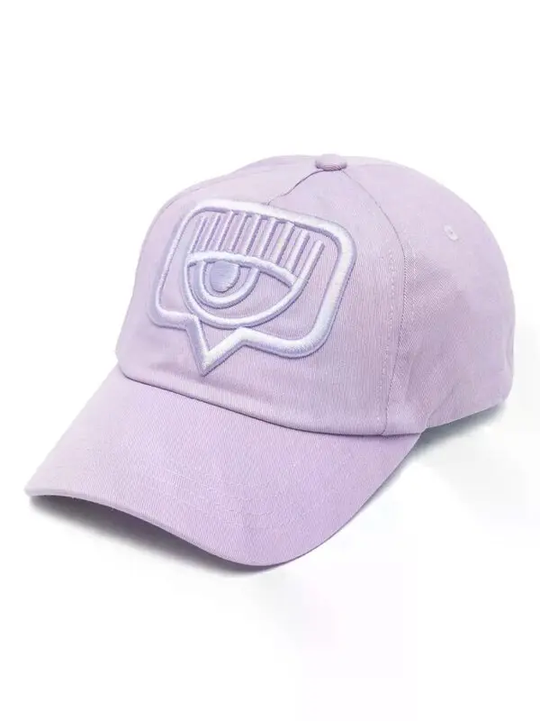 CHIARA FERRAGNI Eyelike-motif Baseball Cap - Purple