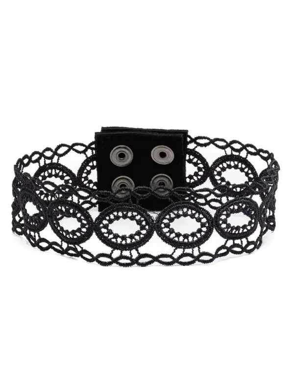 MANOKHI Lace Choker Necklace - Black