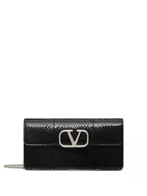 Valentino Garavani Vlogo Signature Ayers Wallet-on-chain - Black