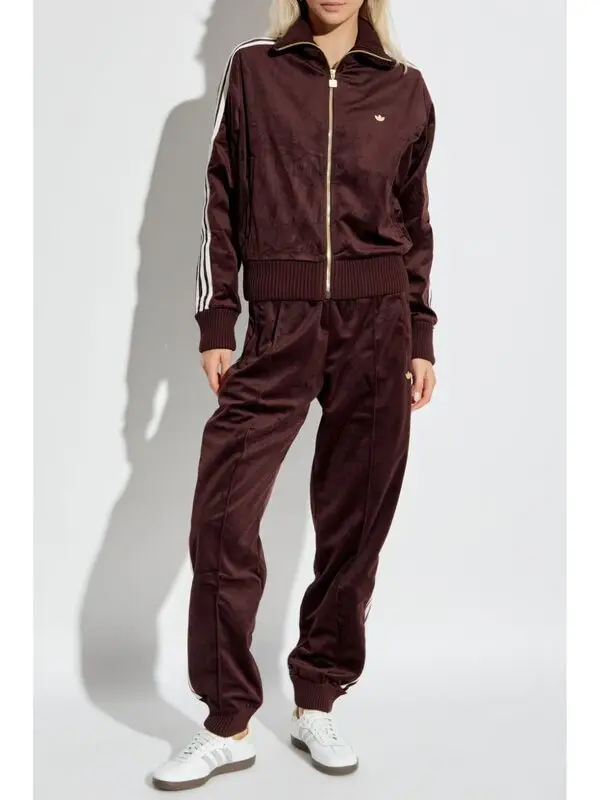 Adidas Logo-patch Velvet Track Pants